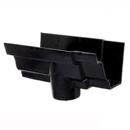 Cast Iron Moulded Ogee Gutter Running Outlet - 125mm for 65mm Downpipe ...